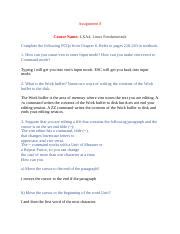 Assignement 8 LXA4 Docx Assignment 8 Course Name LXA4 Linux Fundamentals Complete The