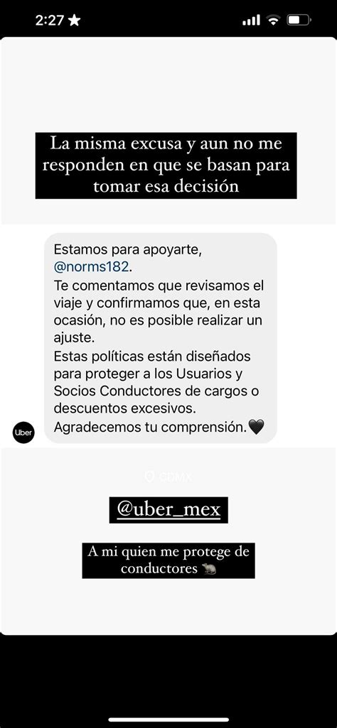 El Viernes Utilice Uber Mex Pague En Efectivo Y El Conductor Lo