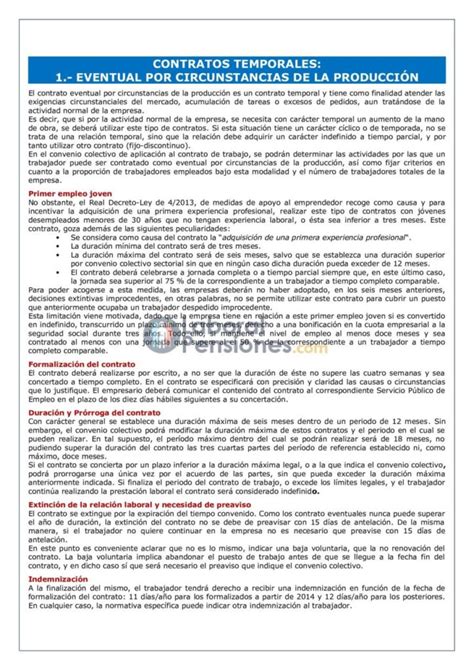 Preaviso Contrato Temporal 6 Meses