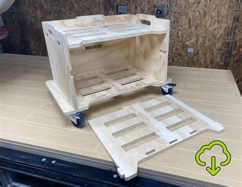 Cnc Router Files Rolling Base Garage Stack Rack For Packout Tool Boxes Cnc Router Router