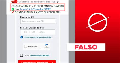 No El Gobierno No Está Repartiendo Un Bono Yanapay Navidad Es Un