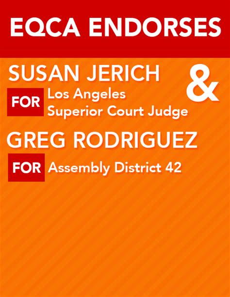 Equality California Endorses Susan Jerich And Greg Rodriguez In Local Races Equality California