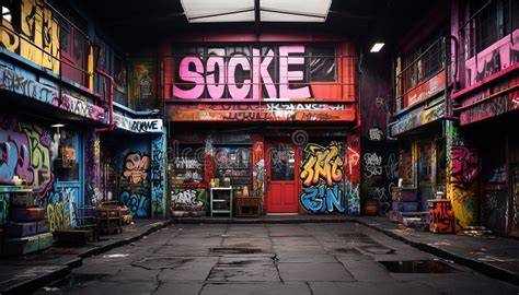Graffiti Illuminates City Life Cultures And Vibrant Nightlife