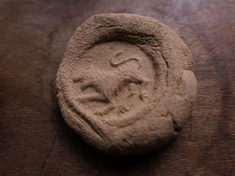 オブジェ・紀元前頃・古代メソポタミア・円筒・印章・印影・粘土・3個組