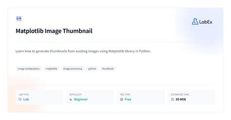 Matplotlib Image Thumbnail Generation Labex