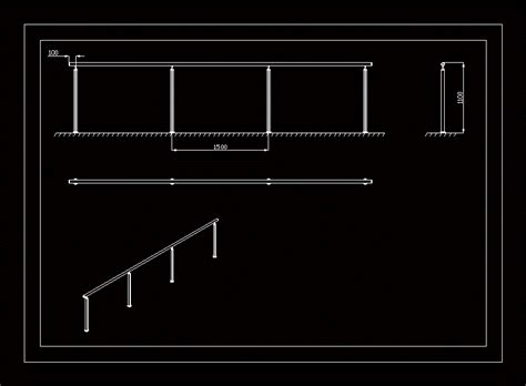 Aluminum Railing DWG Block For AutoCAD Designs CAD