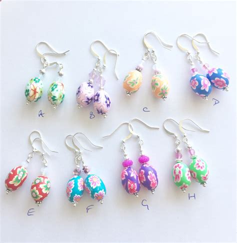 Easter Earrings Easter Egg Earrings Polymer Clay Easter Etsy