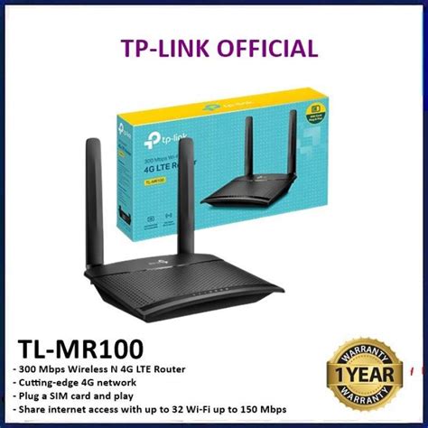 Promo Tl Mr100 300 Mbps Wireless N 4g Lte Router Tp Link Tl Mr100 Diskon 23 Di Seller Praptuma