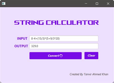 GitHub Tanvir A Khan StringCalculator By JAVAFX This Calculator Can Take One Arithmetic