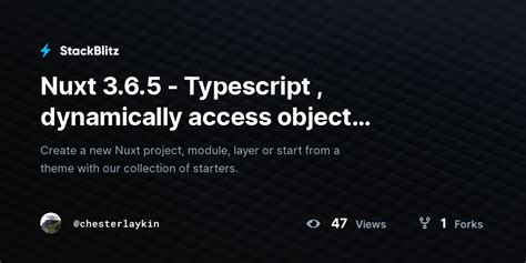 Nuxt 3 6 5 Typescript Dynamically Access Object Properties In V For