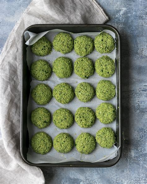 Baked Spinach Falafel With Tzatziki Lemon Tahini Sauce Nutriholist
