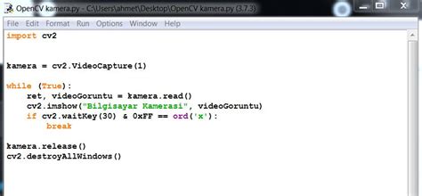 OpenCV Kamera Sorunu Python YazBel Forumu