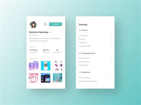 Daily Ui 006 007 User Profile And Settings Daily Ui User Profile Profile