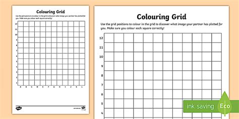 Editable Blank Colouring Grid Worksheet Teacher Made