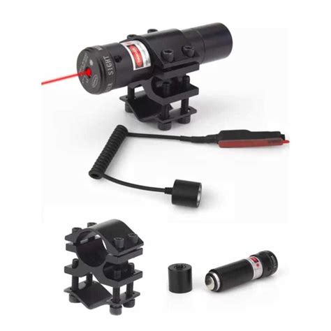Laser Pra Cano Universal Mira Óptico Rifle Caça Carabina Vermelho