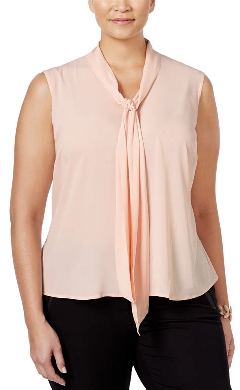 Calvin Klein Calvin Klein New Pink Womens Size 2x Plus Front Tie