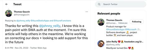 azure ad claims with static web apps and azure functions johnnyreilly