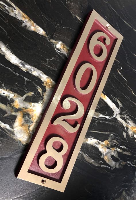 Vertical Brass Custom Address Plaques Kcastings Inc
