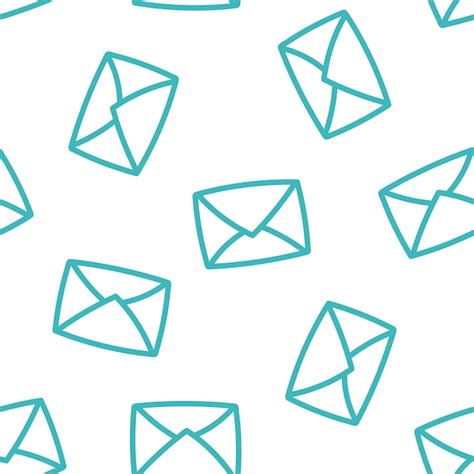 Padrão perfeito envelope azul Vetor Premium