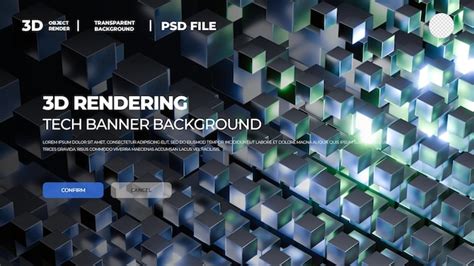 Premium Psd 3d Rendering Technology Geometry Background