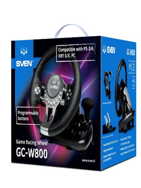 Руль GC-W800 (педали, вибро, скоба, D-pad, 12 кл, PC/PS3/PS4/XBOXONE ...