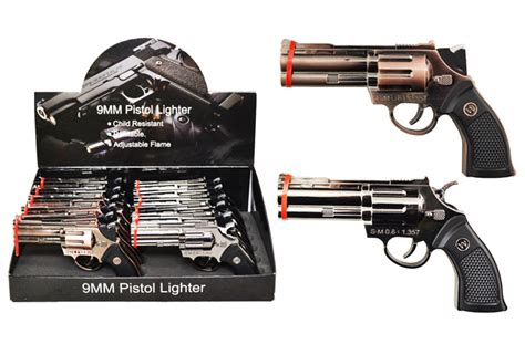 Revolver Torch Lighter Metallic