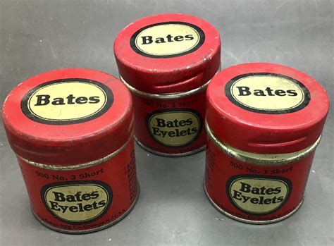 Vintage Bates No 3 Short Brass Eyelets 500 Count Three Tins Etsy