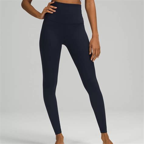 Lululemon Black Leggings Sz 2 Flaws On Knees High Depop