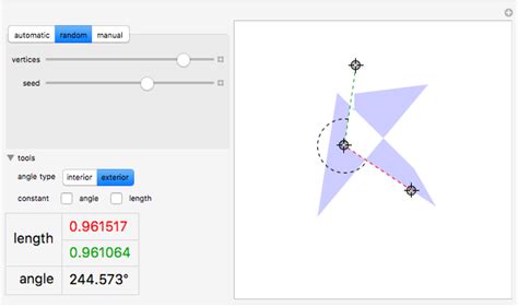 Angle And Length Measurement Of A Polygon Wolfram Demonstrations Project