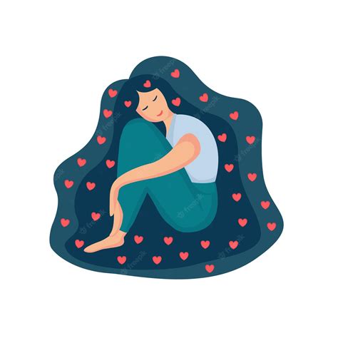 Premium Vector Girl Sitting Hugging Knees 15