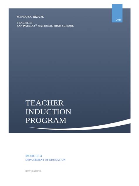 Teacher Induction Program Module 4 V1 0 Pdf