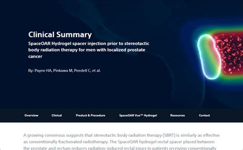 Clinical Evidence Over Years Spaceoar Hydrogel Boston Scientific