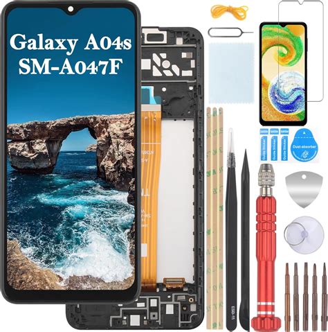 YHX OU 6 5 Nero Cornice Schermo Per Samsung Galaxy A04s SM A047F SM