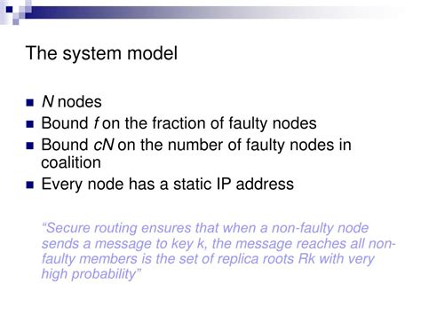 Ppt Secure Routing For Structured Peer To Peer Overlay Networks