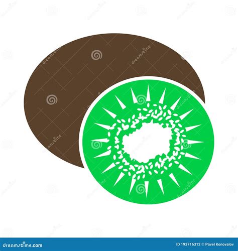 Kiwi Icon Simple Design Kiwi Icon Clip Art Vector Illustration