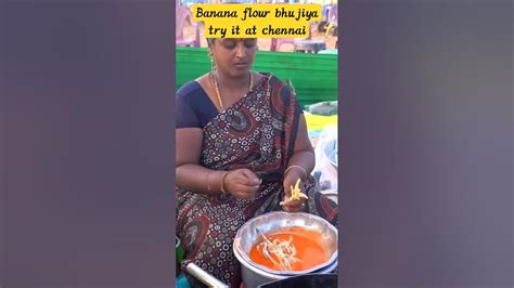 Chennai Aunty Selling Banana Flour Bhajiya Shorts Bananaflowerfry