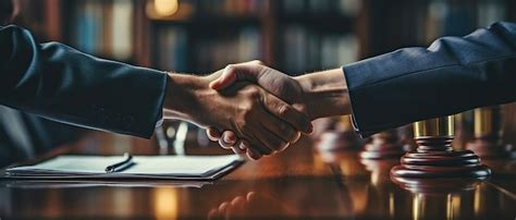 Premium Ai Image The Client And The Judge Shook Hands