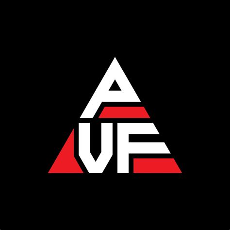 Pvf Triangle Letter Logo Design With Triangle Shape Pvf Triangle Logo