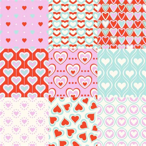 Seamless Heart Symbol Pattern For Wrapping Paper Textile Or Wallpaper