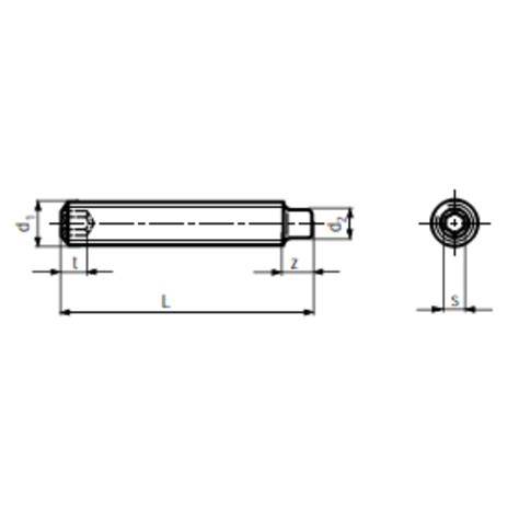 Achat Vis Sans Tête Hexagonale Creuse Bout Téton Inox A ISO Bricovis