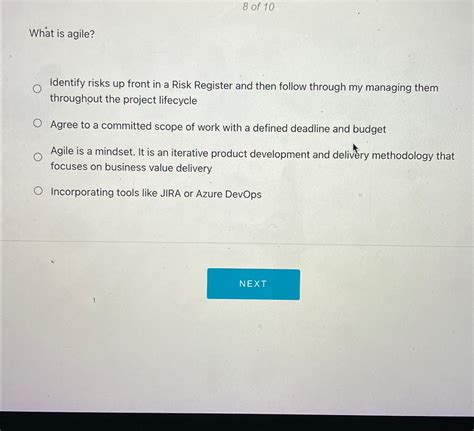 Solved Of What Is Agile Identify Risks Up Front In A Chegg