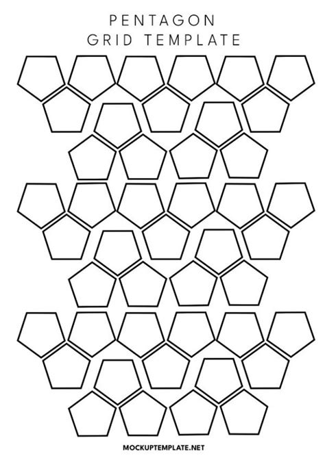 Pentagon Grid Template Mockuptemplate