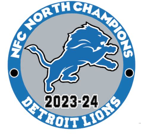 Detroit Lions Nfc North Champions Round Sticker Ebay