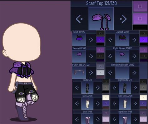 Gacha Club Outfit 💜 In 2022 Club Outfits Scarf Top Skirt Top
