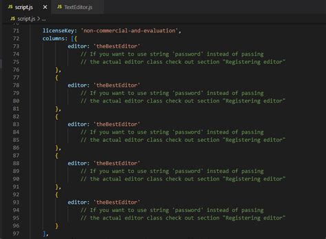 I Can T Get TextEditor To Work Questions Handsontable Forum