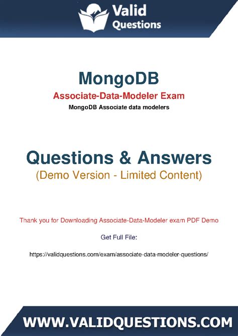 Associate Data Modeler Demo Mongodb Associate Data Modeler Exam