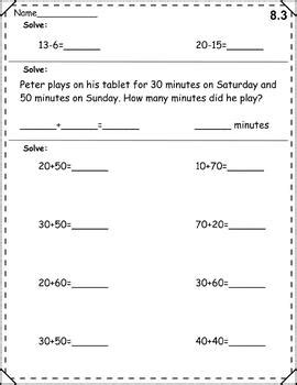 Big Ideas Math Add And Subtract Tens Daily Work Unit 8 1st Grade By Mr Vice