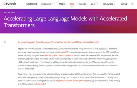 가속화된 트랜스포머로 대규모 언어 모델 가속화하기 Accelerating Large Language Models With