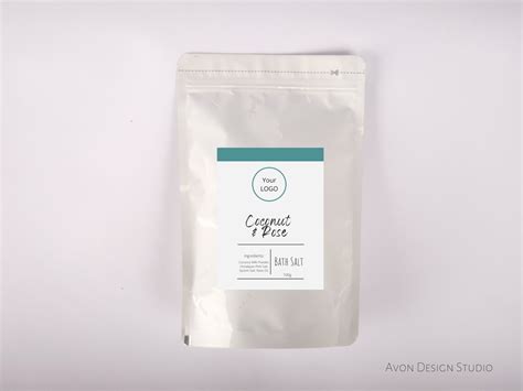 Editable Bath Salt Label Template Printable Bath Salt Pouch Label Diy