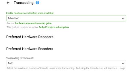 Failed To Enable Hardware Acceleration In Docker Linux Emby Community